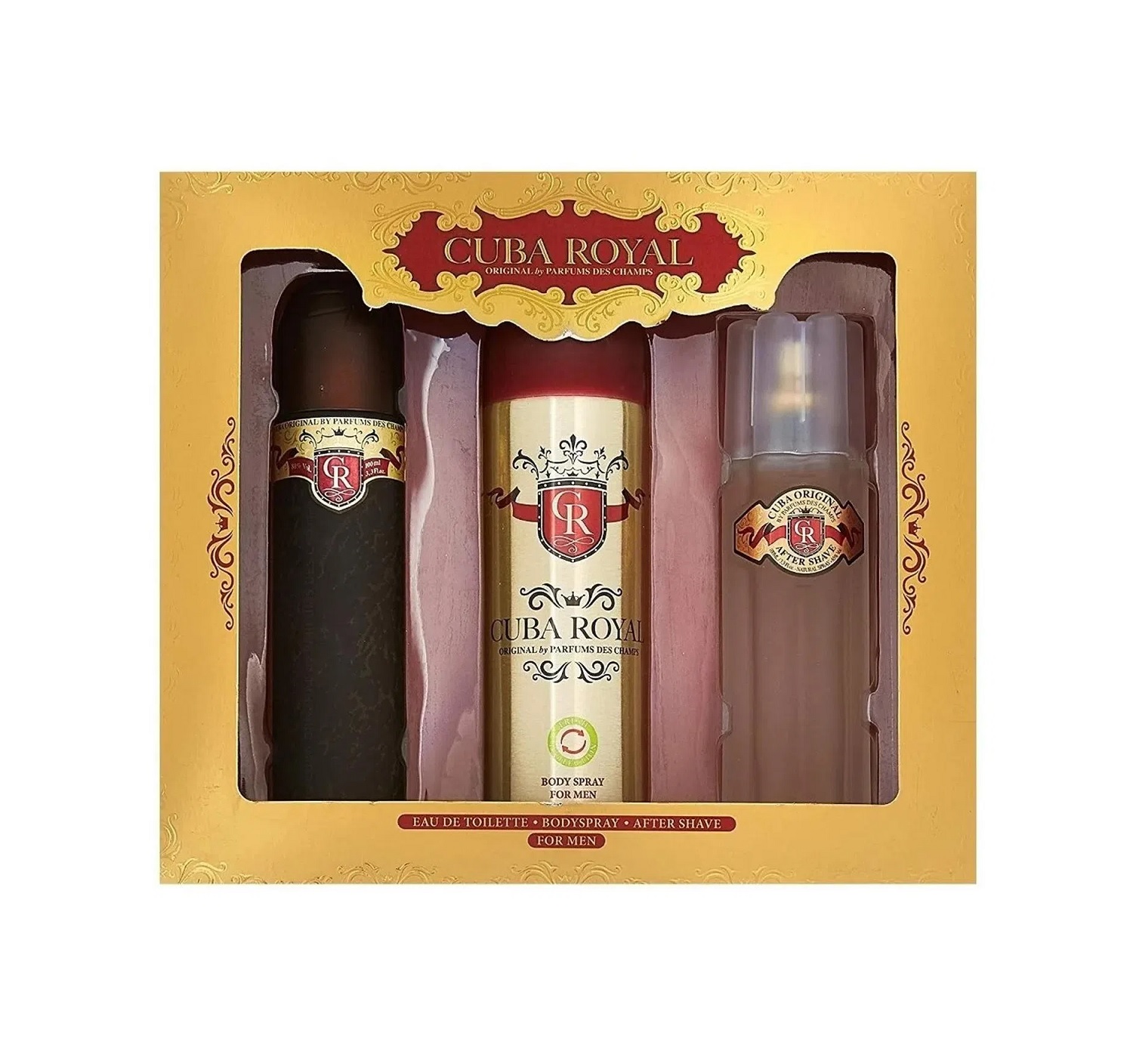 Set Cuba Royal Eau De Toilette 100ml/body Spray/afther Shave