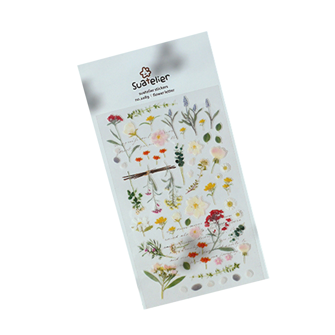 Stickers Transparentes Flower Letter