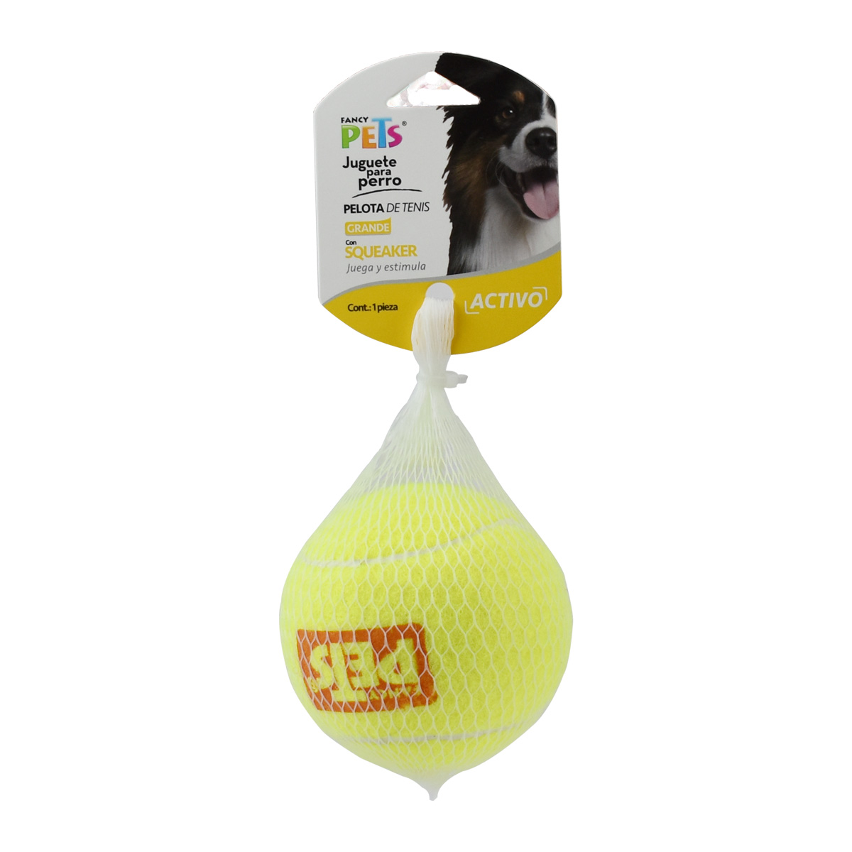 Fancy Pets Pelota Grande de Tenis para Perro con Squeaker y/o Sonido