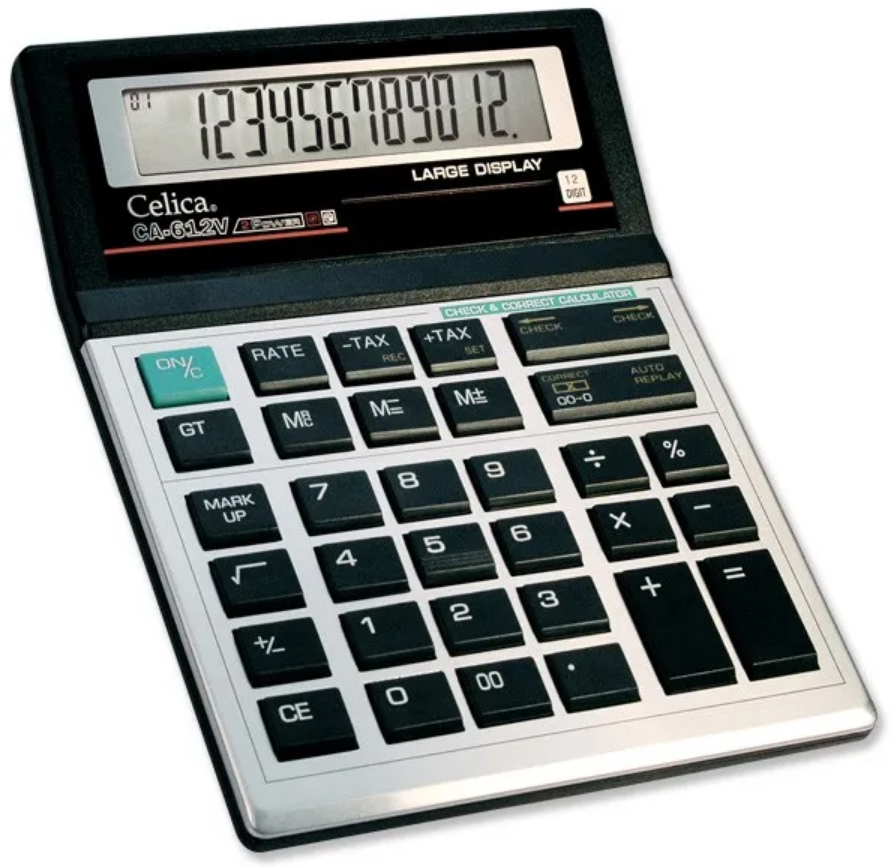Calculadora Celica 12 Digitos Funcion Revision Negocio Ca612v