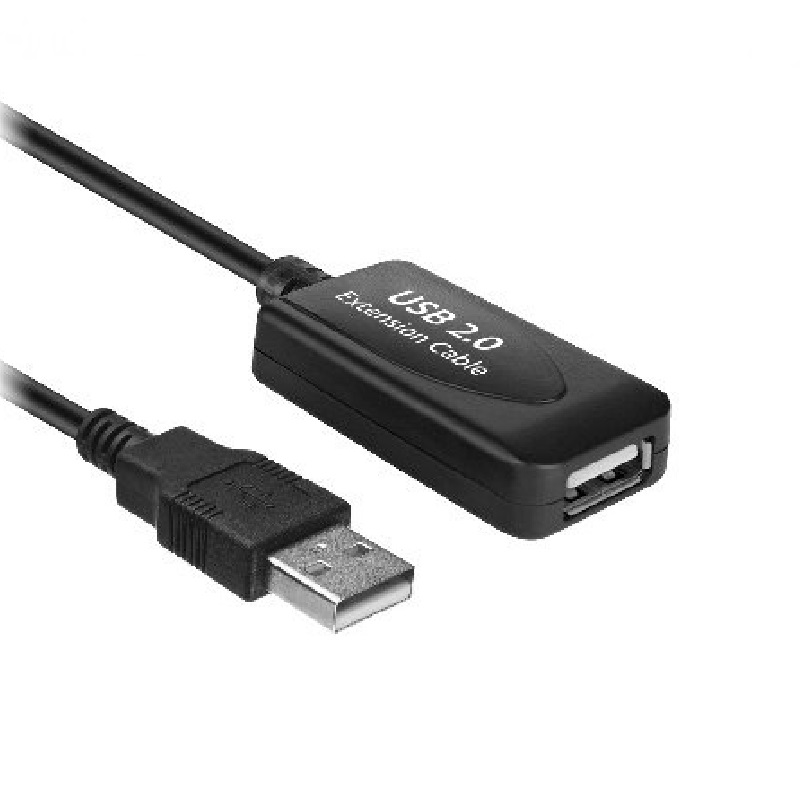 BRobotix Cable USB A Macho USB A Hembra 10 Metros Negro.