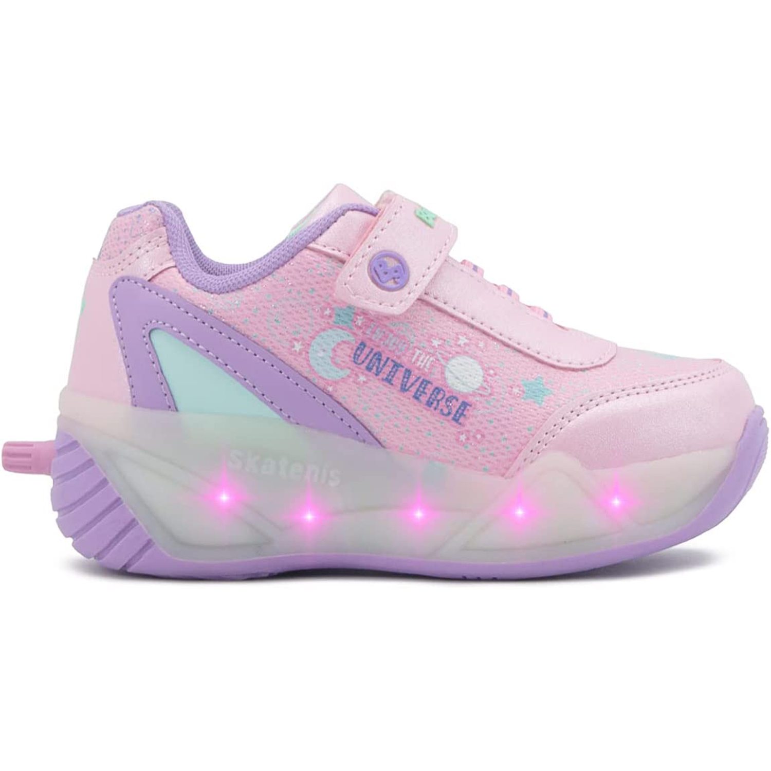 Tenis Patín Retráctil con Luces Perla Rosa 17-23