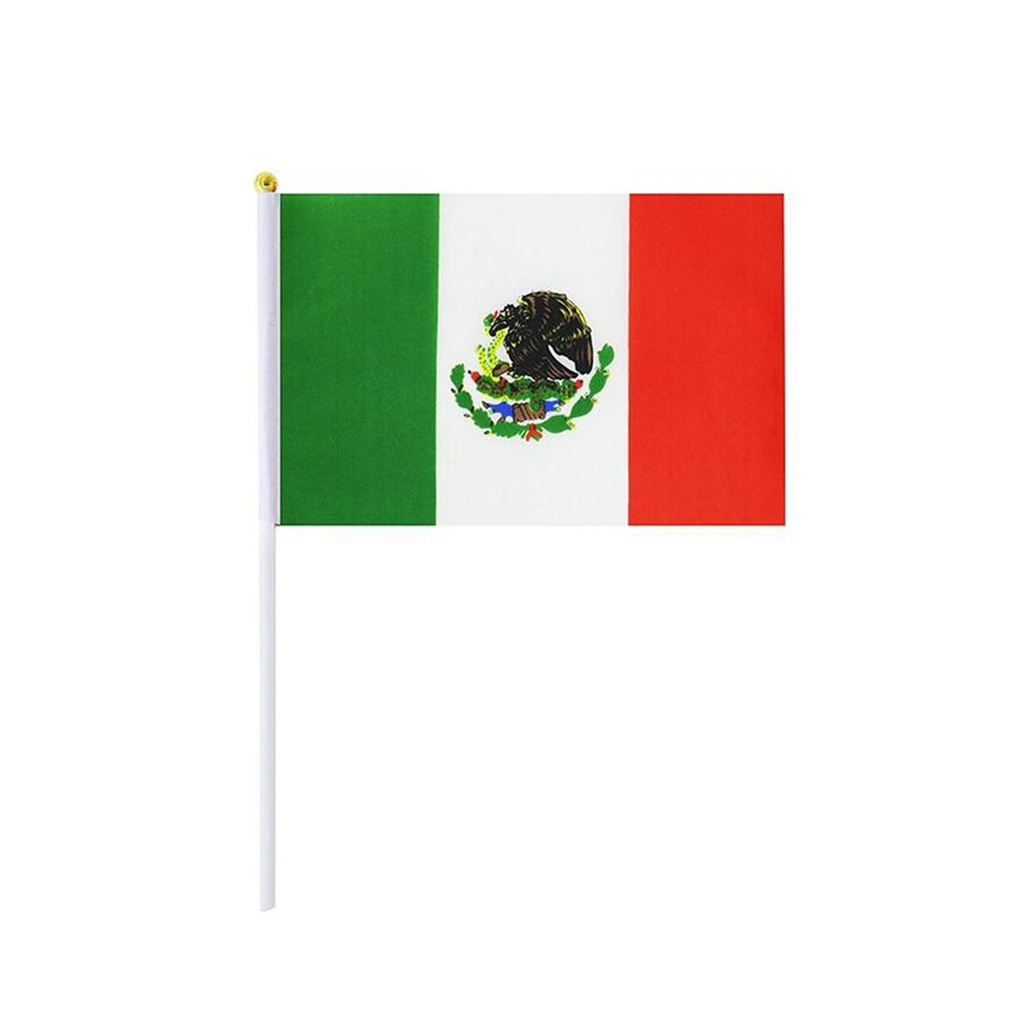 Banderas de México con Astas MXMCX-010-3 200 Pzas 14x21cm Tela ...