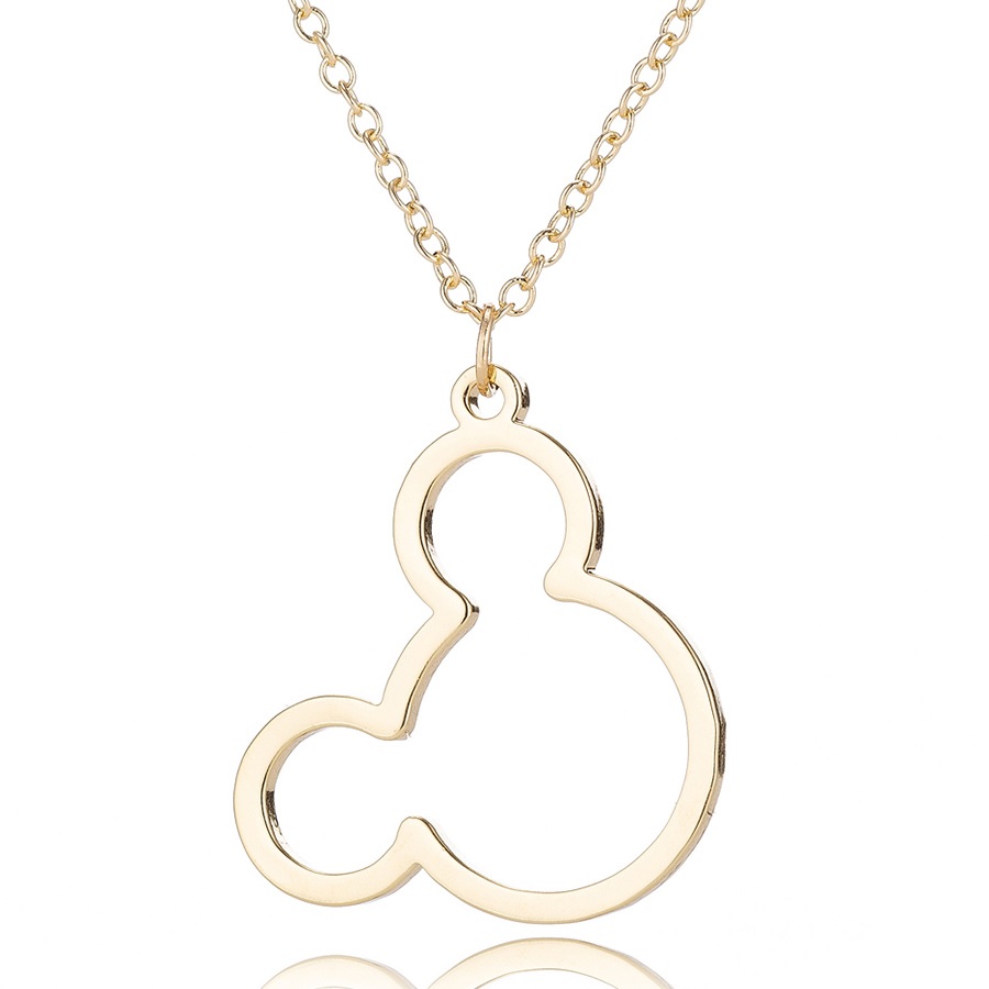 Collar De Mickey Mouse De Acero Inoxidable Silueta