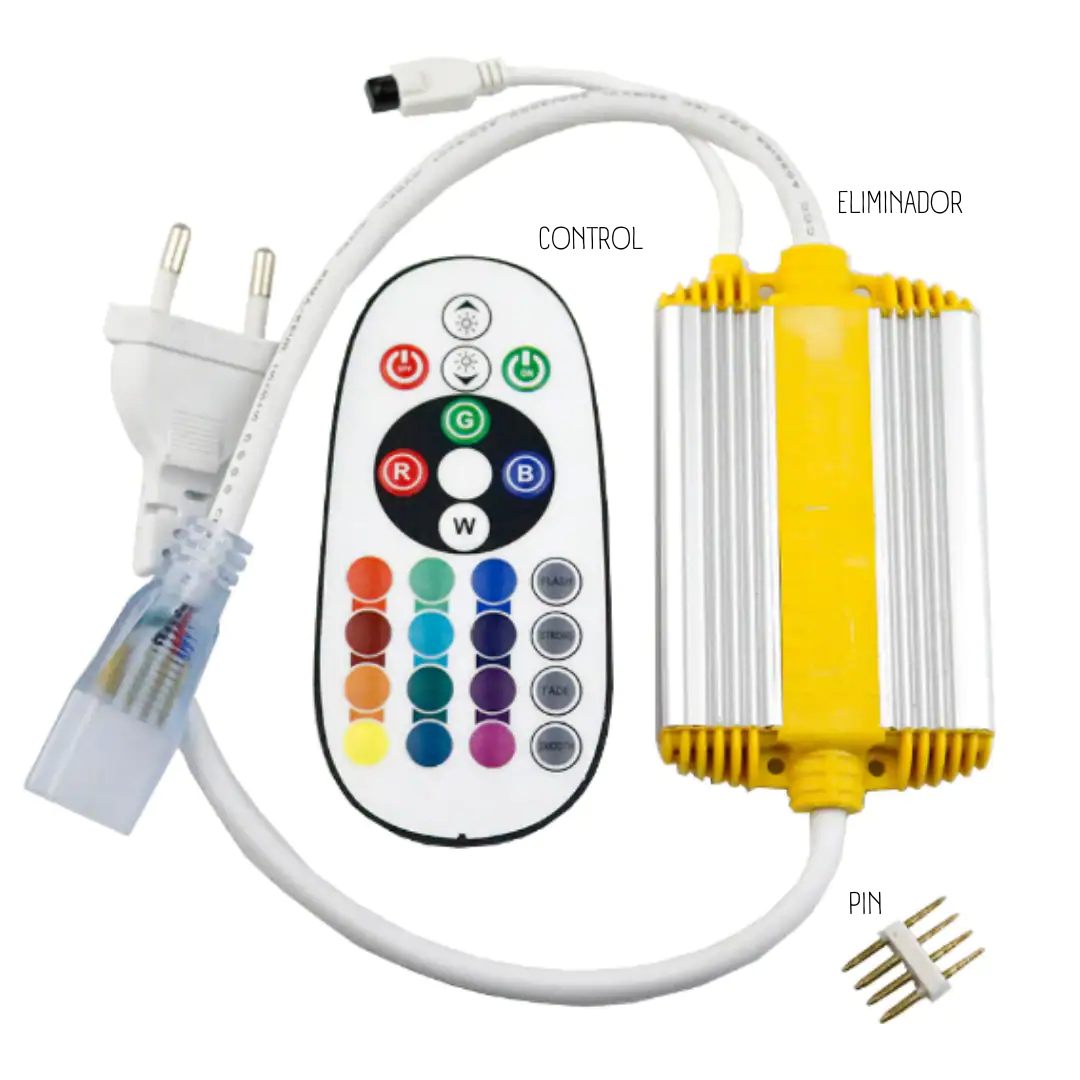 Manguera led impermeable 25 Metros 5050 con control remoto RGB DOSYU