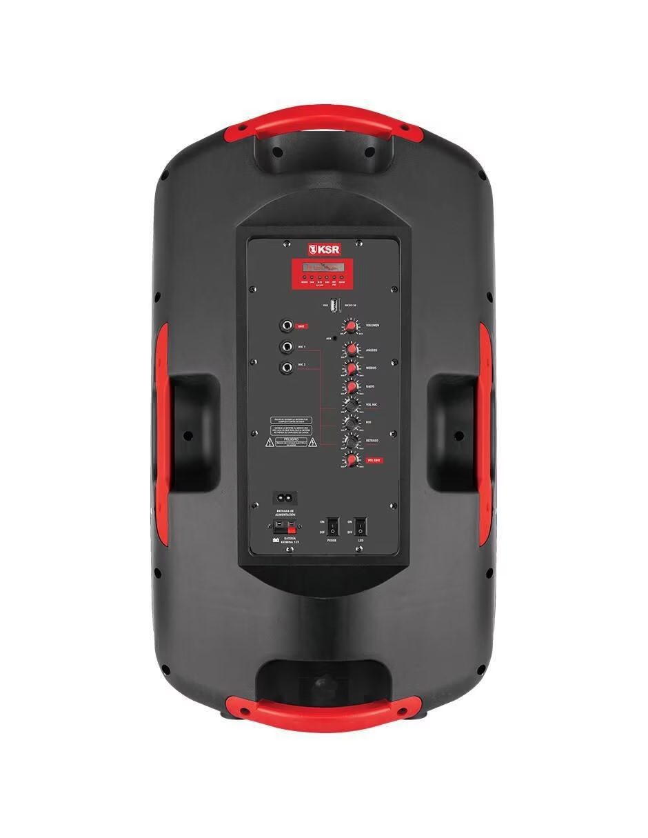 Bafle Kaiser Msa 7515 Batería Recargable Bluetooth Luces Led