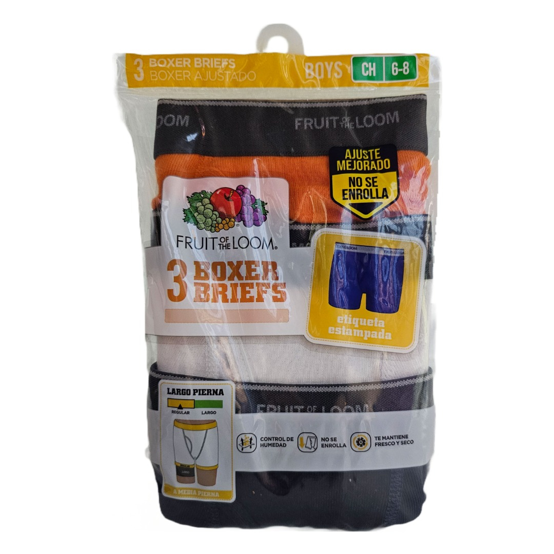 Biker de Niño 3 Pack Modelo 3el80b Fruit Of The Loom