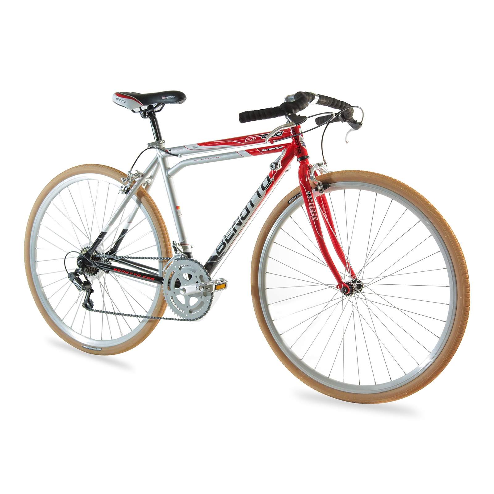 Bicicleta BENOTTO Turismo ST-7500 R28 Aluminio 12V. Negro/Plata/Rojo Hombre