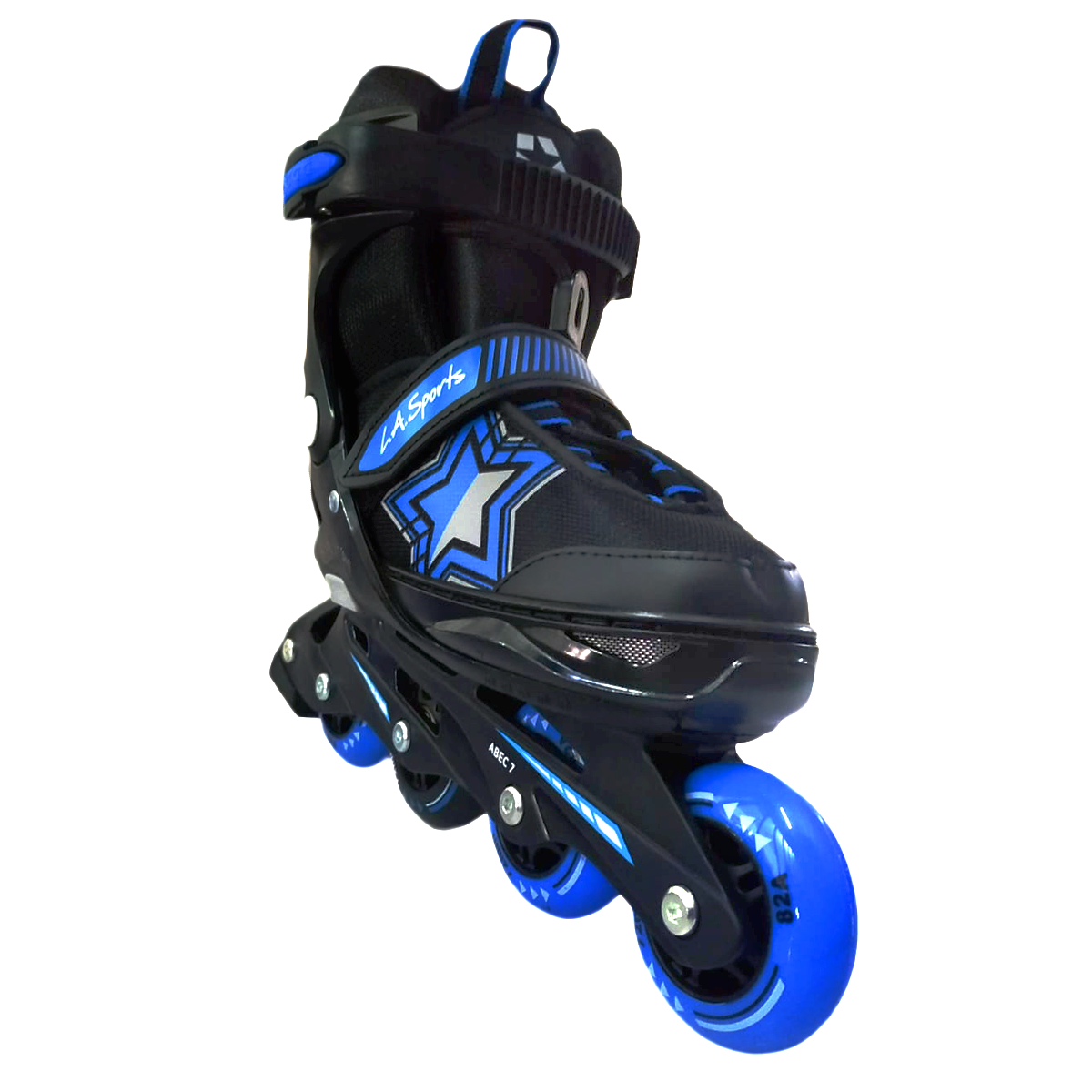 Patines Azul Con Bota Ajustable Recreativos Infantiles Resistente
