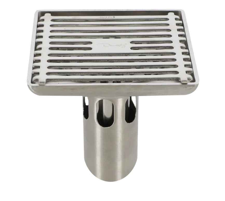 Coladera Para Baño o Regadera Acero Inoxidable 10x10cm con trampa