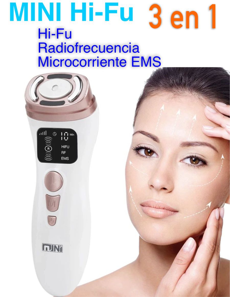 Mini Hifu 3 en 1 Reafirmante Arrugas lifting LED Radiofrecuencia