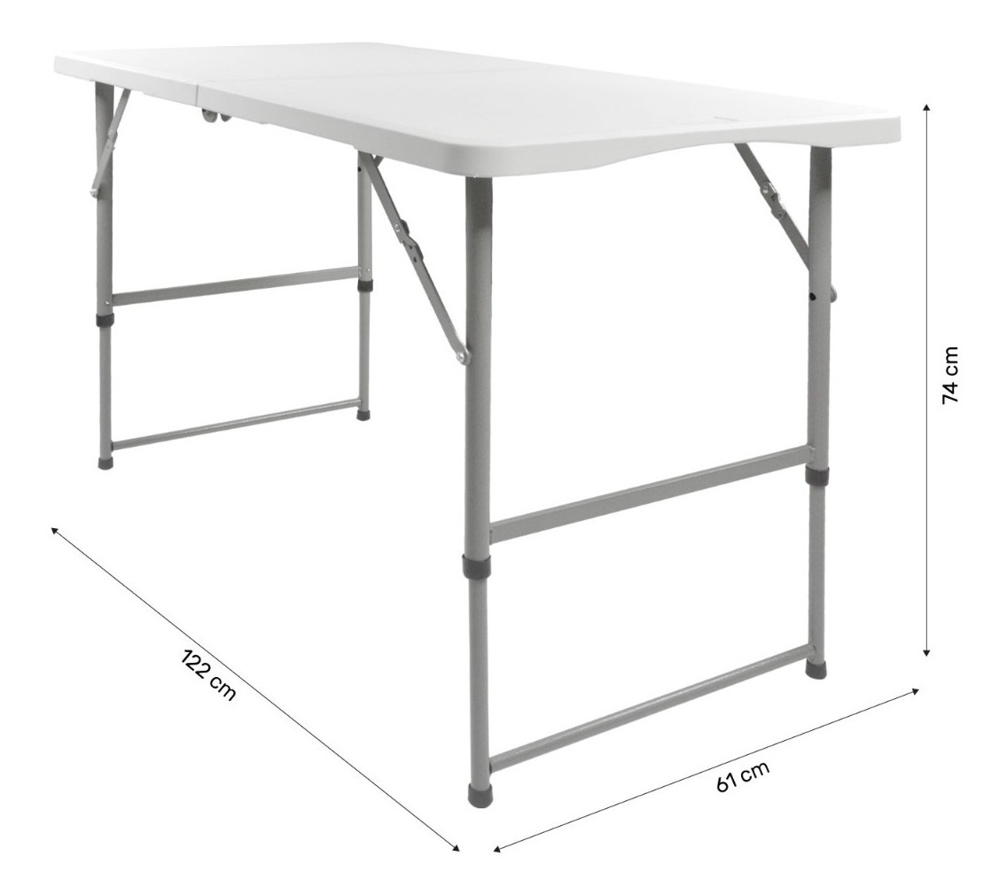 Mesa Plegable Rectangular 122 cm