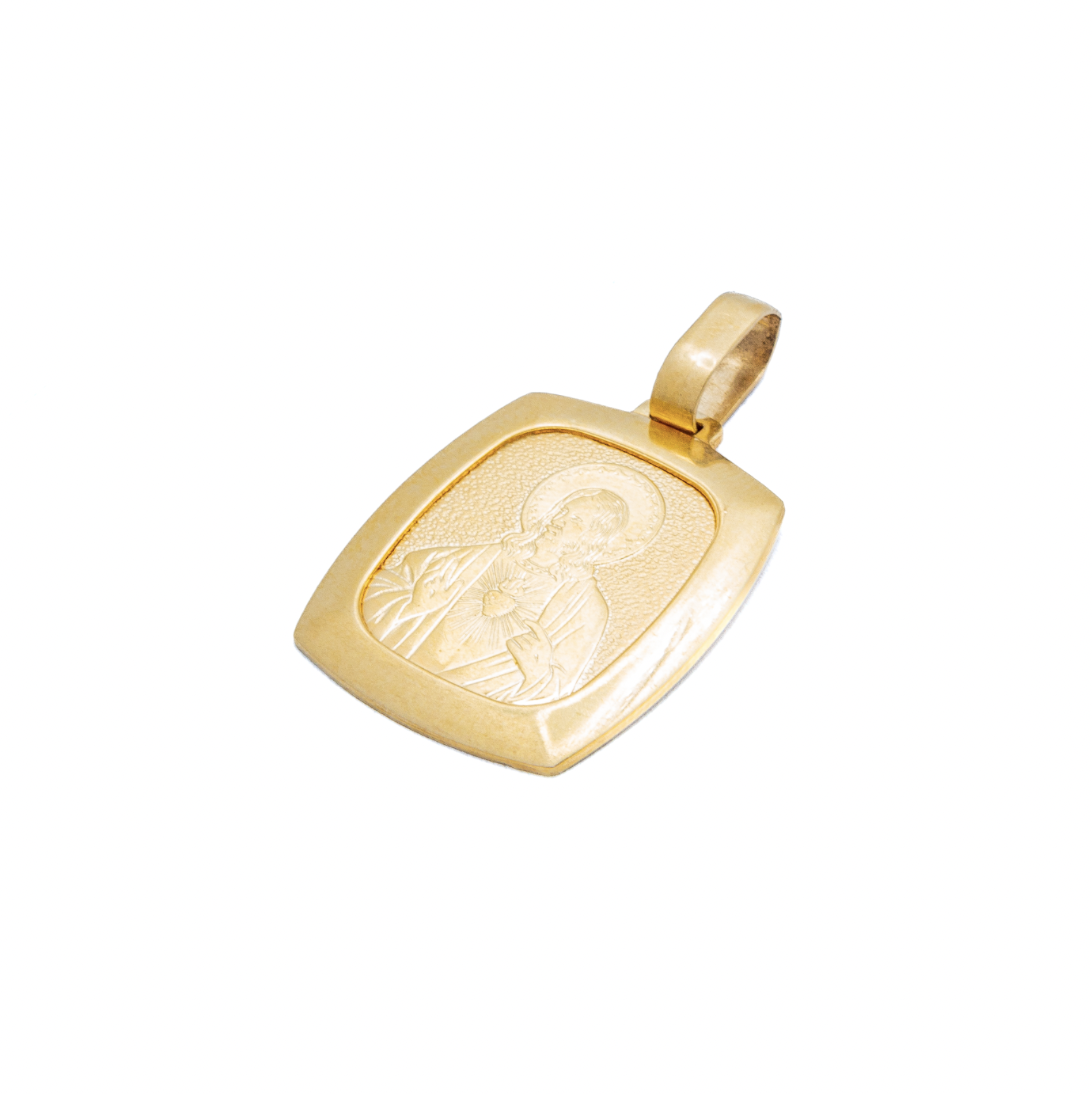 Medalla Sagrado Corazón de Jesús Oro 14 Kilates.