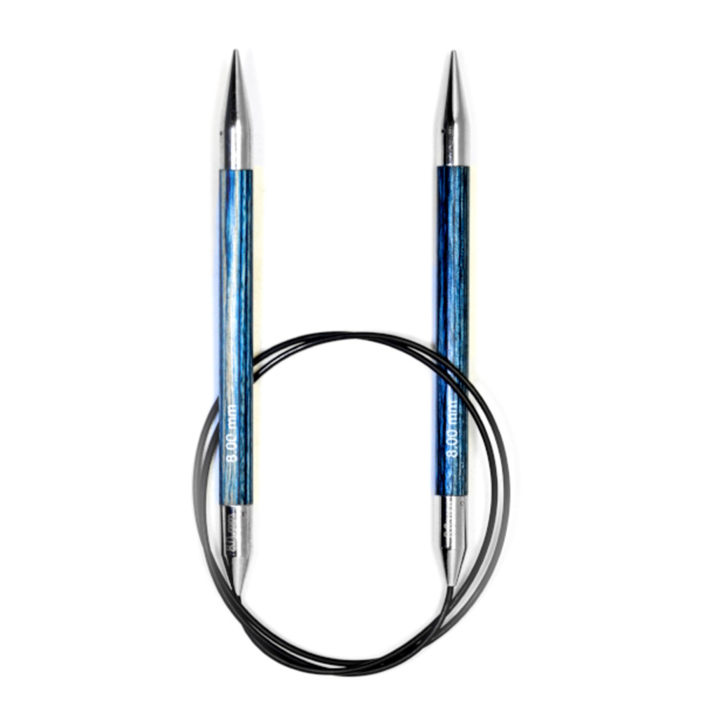 Aguja Tejer Circular Royale 80cm Cable Giratorio 8mm Knitpro