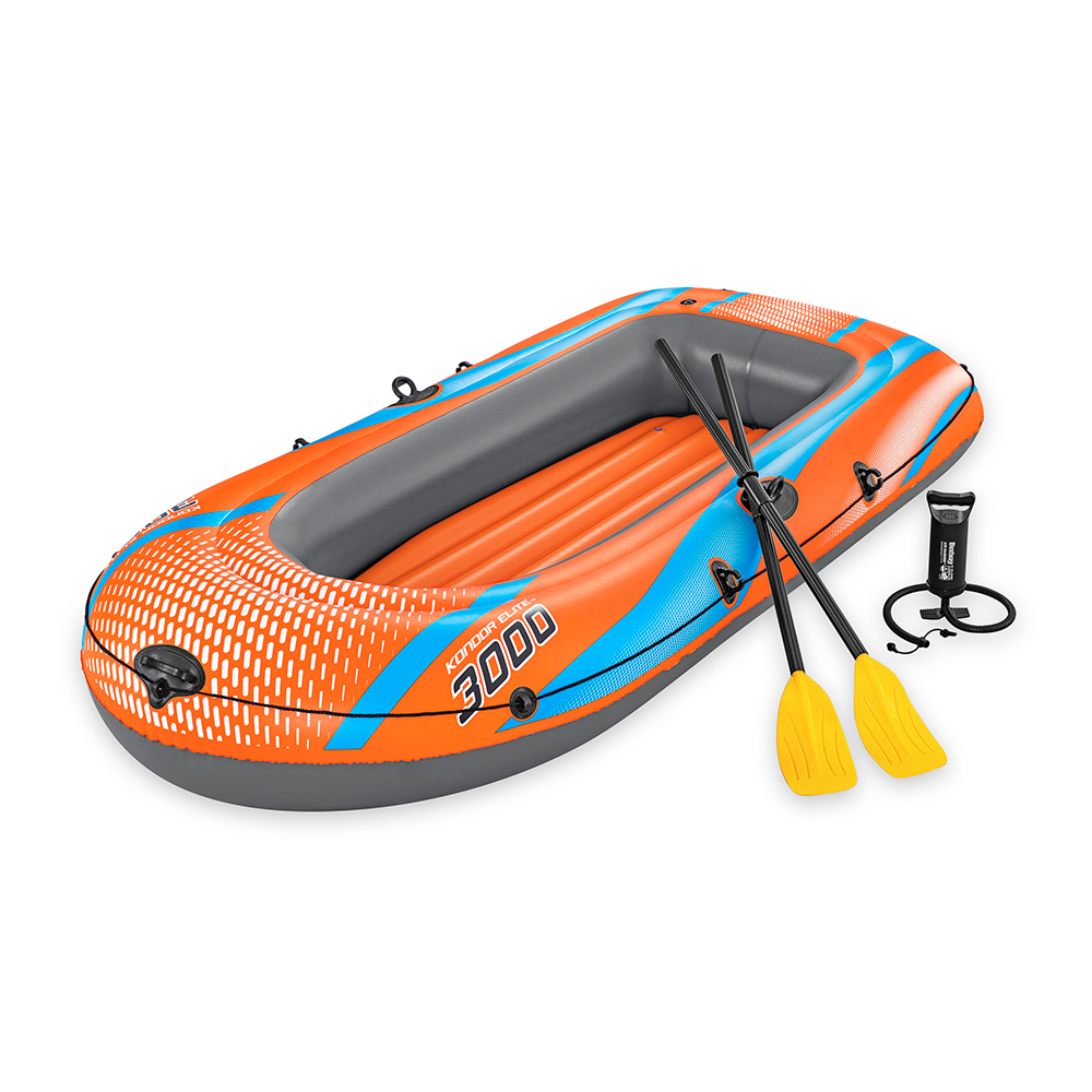 Bote Inflable Lancha Balsa Kondor Elite 3 Personas Con Remos