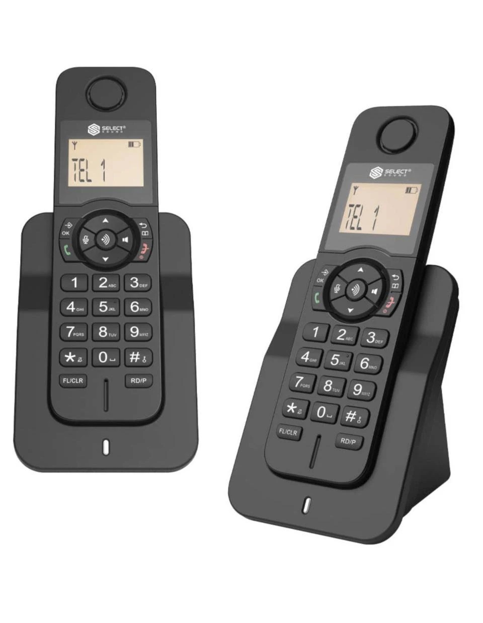 TELEFONOS INALAMBRICOS DUO SELECT SOUND 8032 C/30 MEMORIAS NEGRO END2**