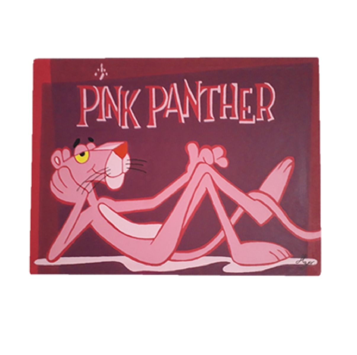 Cuadro decorativo pintado a mano Galería Oneris PANTERA ROSA PINK ...