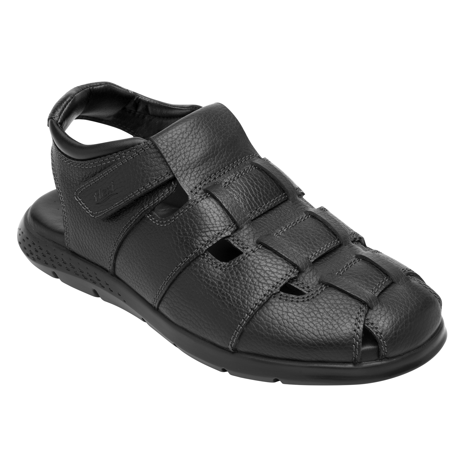 Sandalia Flexi Para Hombre 400015 Negro Comoda Recovery Form
