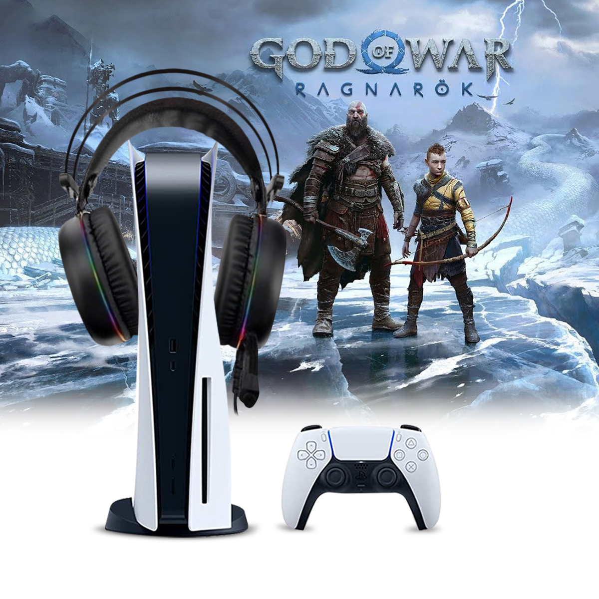 Consola Playstation 5 Edicion Digital God of War Ragnarok Bundle 825GB SSD UHD 4K White USA ...