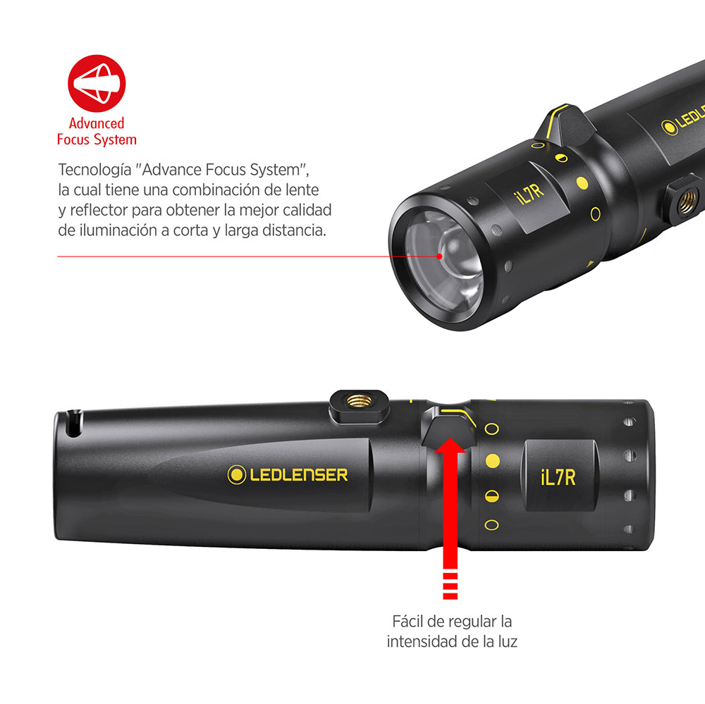 Linterna Recargable Industrial Antiexplosiva iL7R Negra Ledlenser
