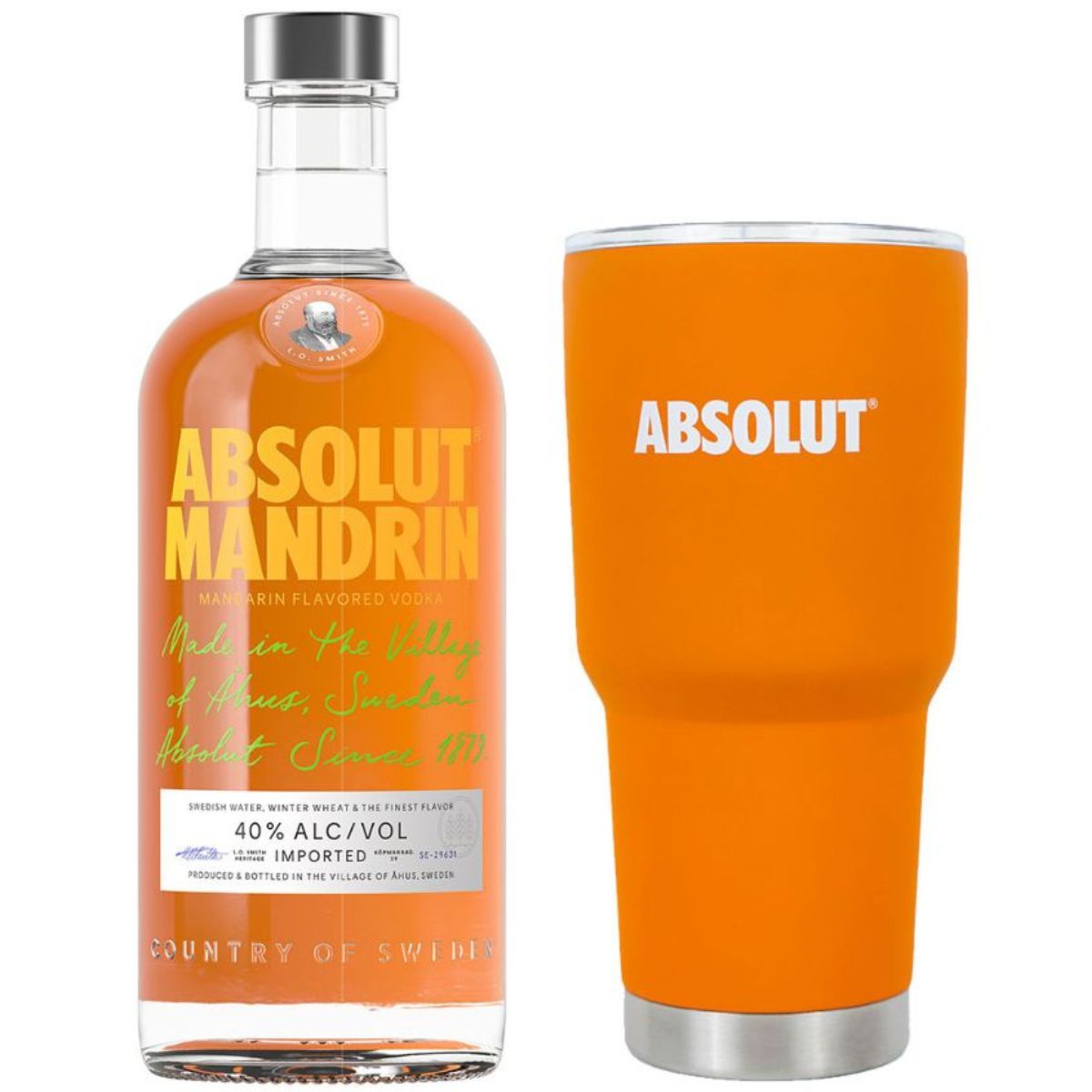 Vodka Absolut Mandarin 750 mL + Vaso
