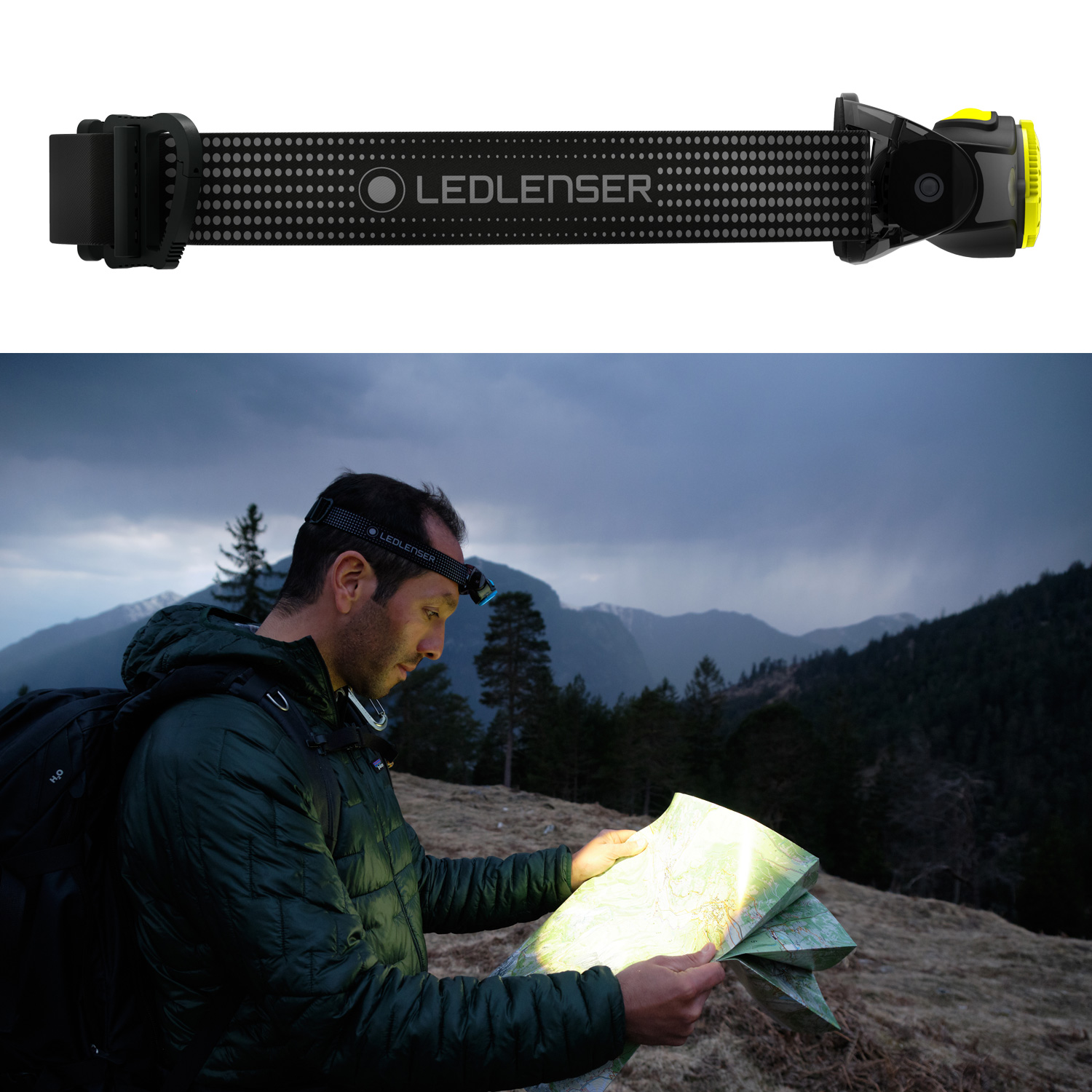 Linterna Recargable de Cabeza MH5 Amarilla Ledlenser