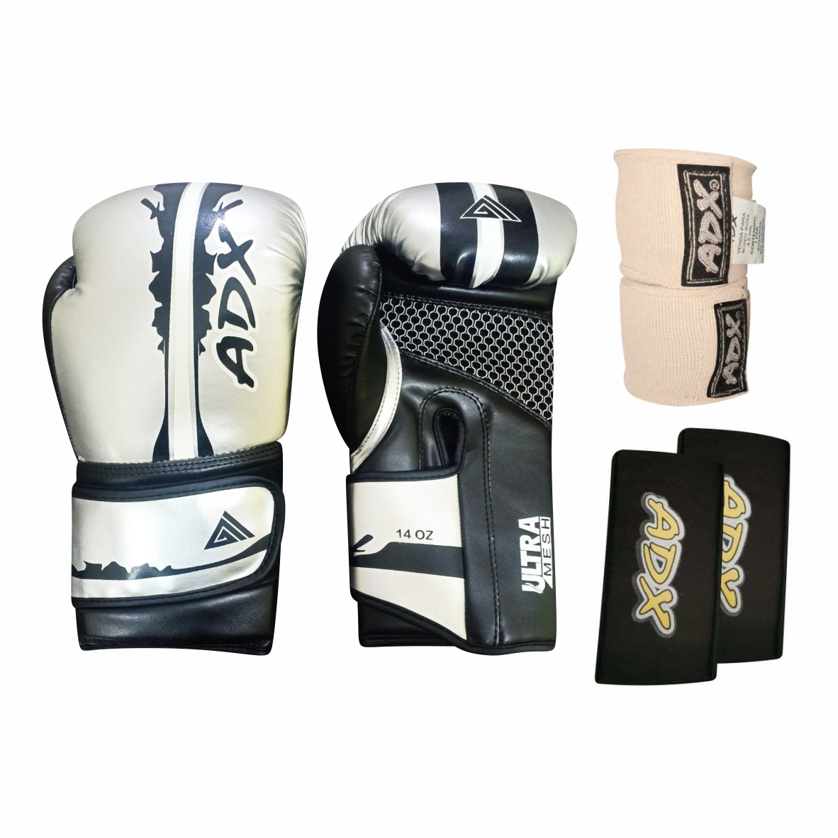 KIT DE GUANTES ADX ENTRENAMIENTO BOX MOD FURIOUS + COMPLEMENTOS