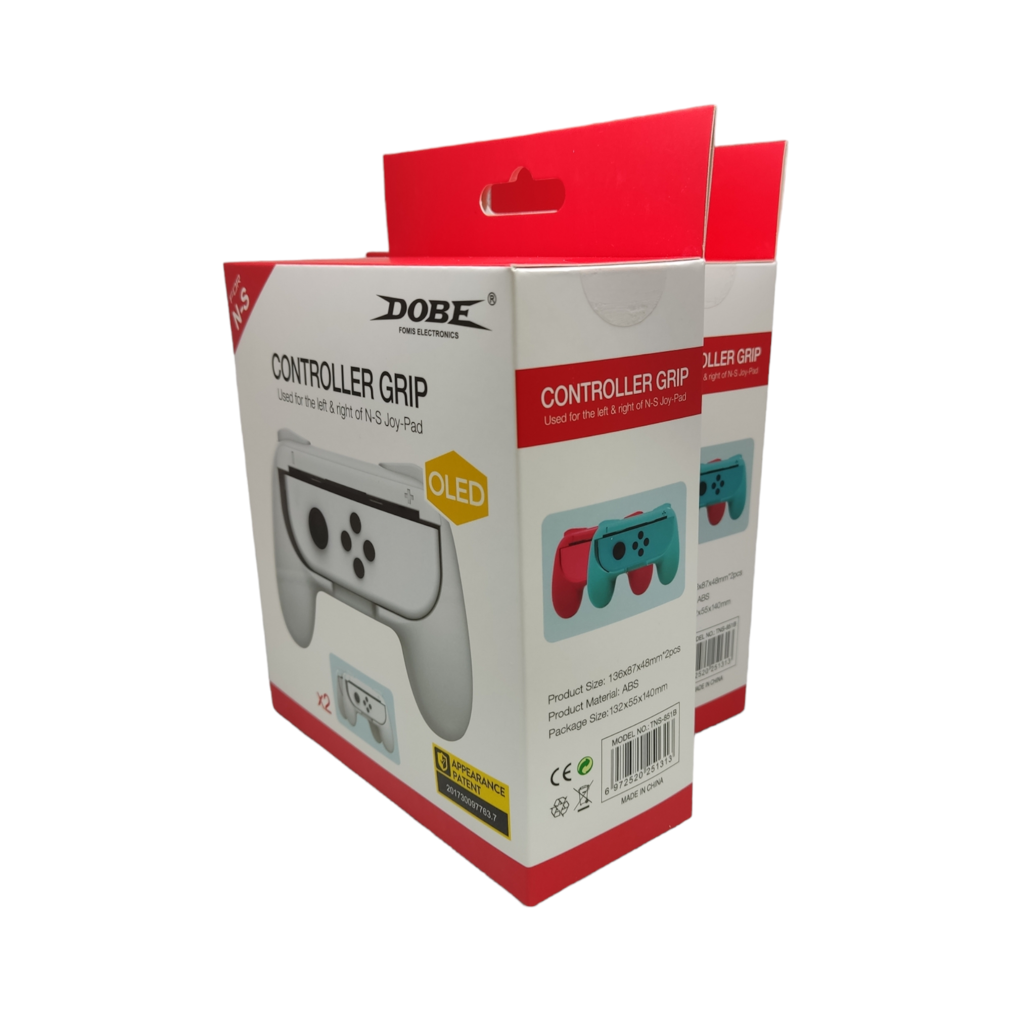 Grips para Joycon de Nintendo Switch Neon/Oled negros Dobe