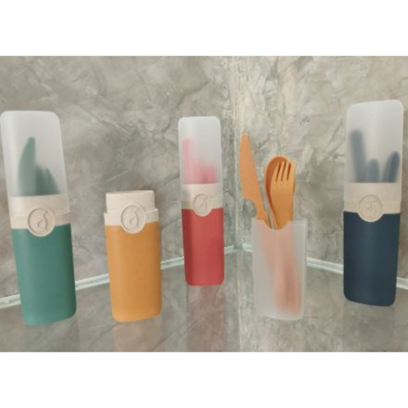 Juego de cubiertos de plastico reutilizables