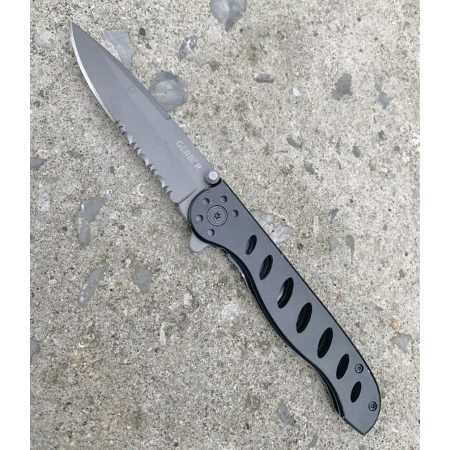 Navaja Combinada EVO JR Negra Gerber