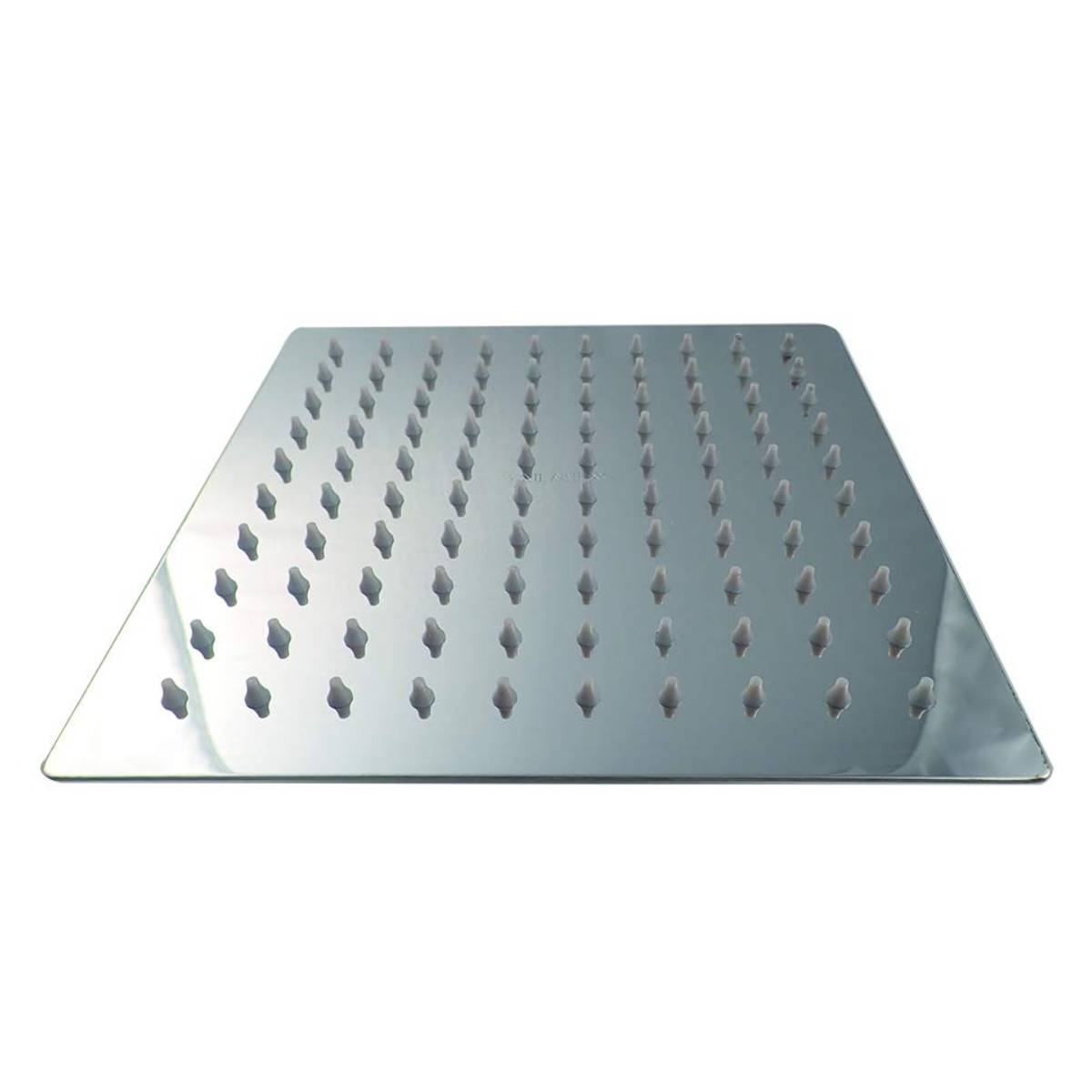 Regadera Cuadrada Metálica Cromada 20cm Acero Inox De Lujo