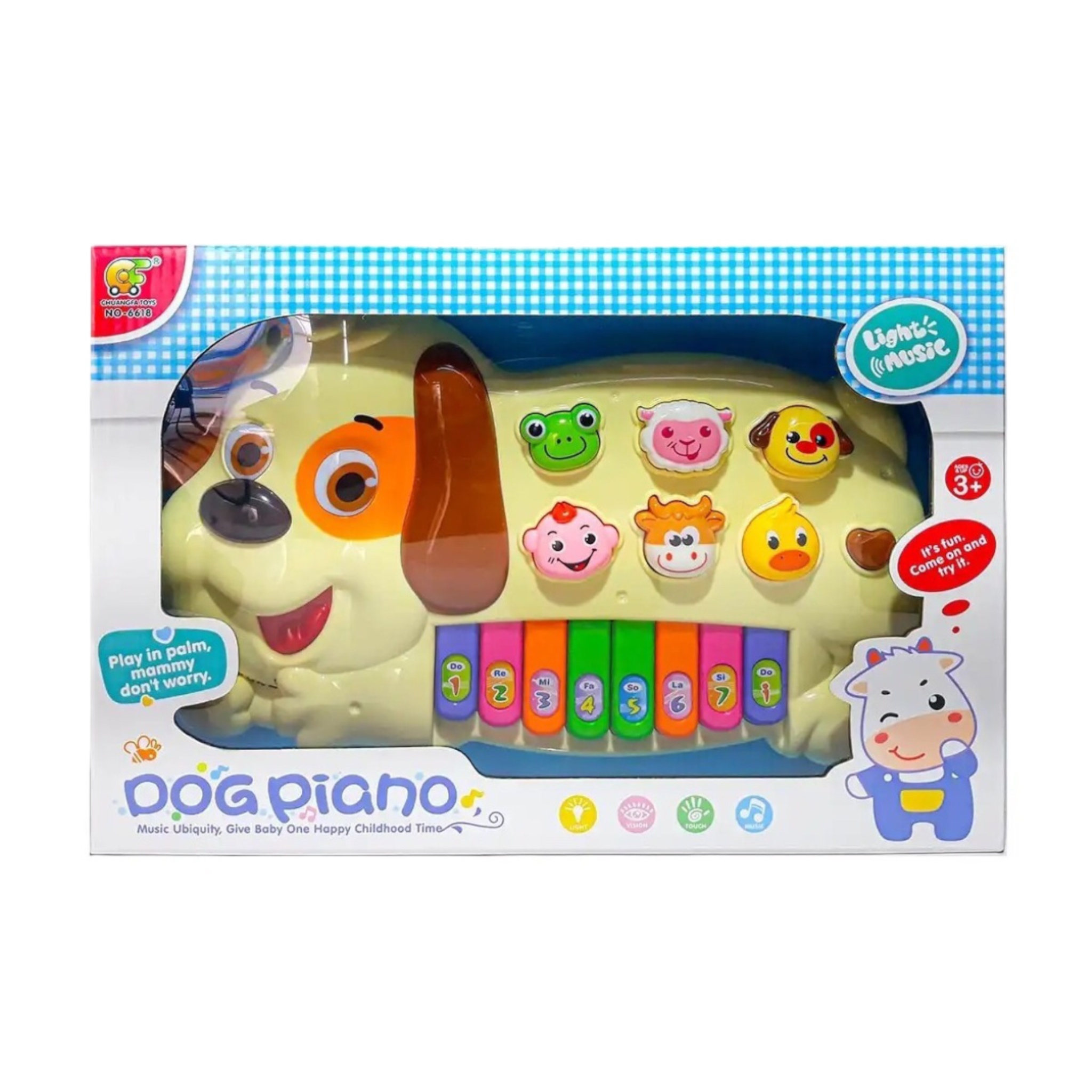 Piano Didáctico Musical Con Luces Dog Piano