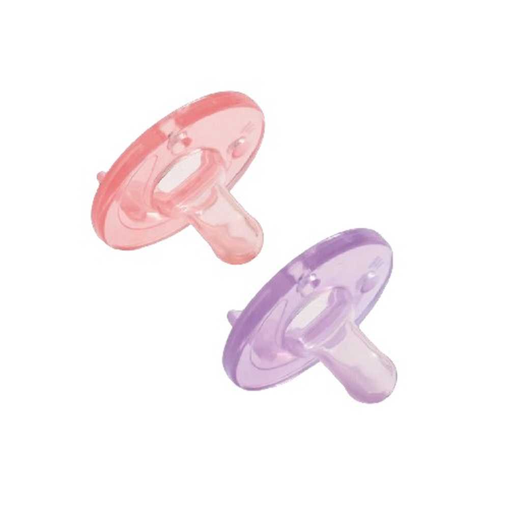 Set 2 Chupones Rosa Morado Bebés 0-6 Meses Chiqui Mundo