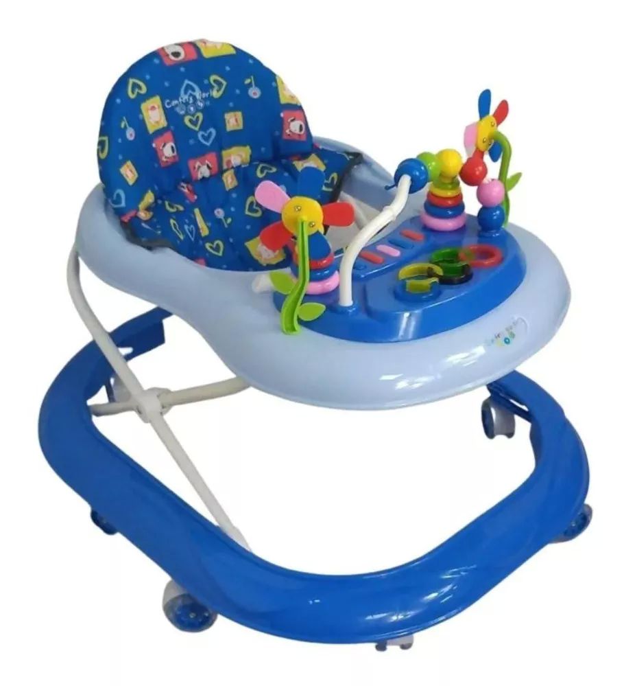 Andadera Bebes Musical Olimpic 3 Alturas Con Luces Azul Cielo