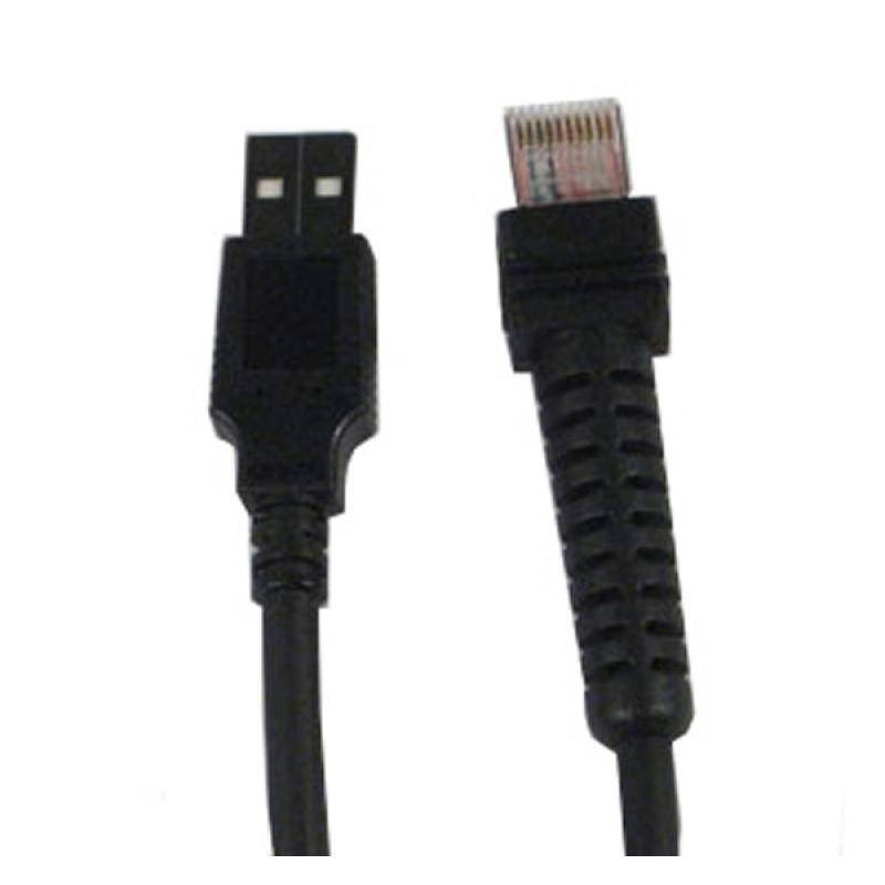 Datalogic CAB-438 Cable Plano USB A, 2 Metros, Negro