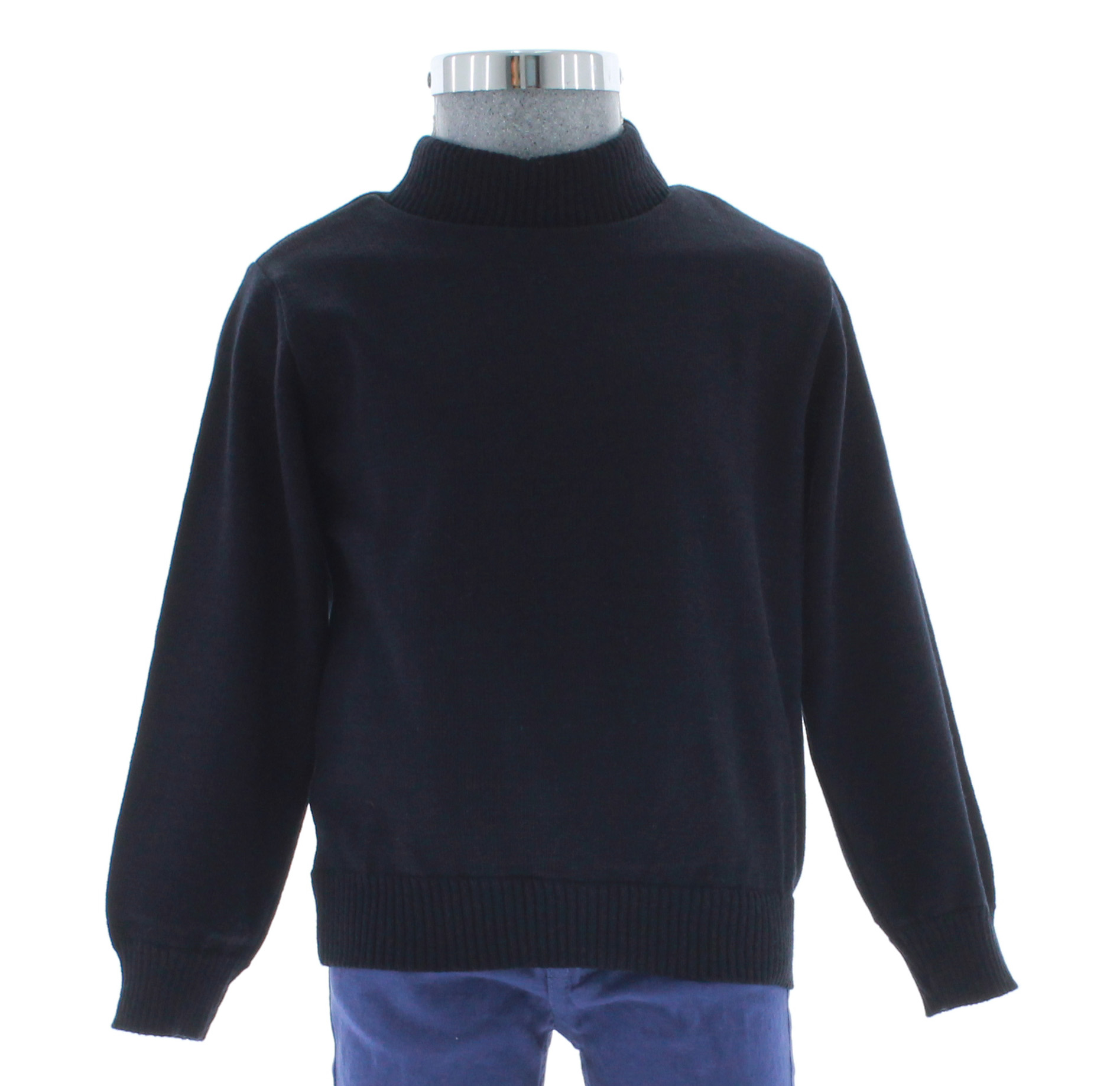 Sueter Ligero Niño Color Azul Marino Cuello Alto 3454 2 a 16 Años