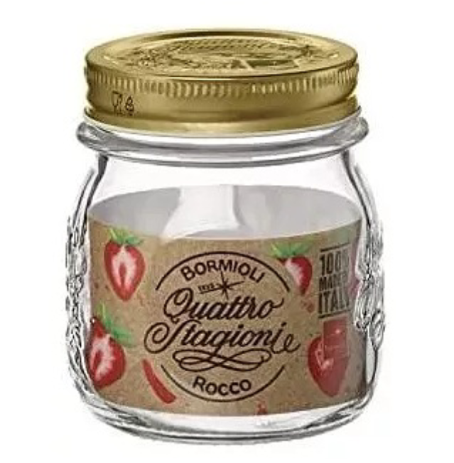 Set 4 Frascos Especieros Vidrio Quatro Stagiomi Herméticos Conservas 250ml