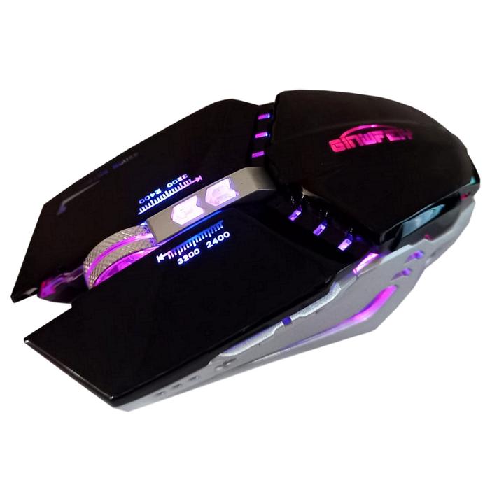 Mouse Gamer con Luz Led Integrada MXMS1-001-29 Tipo 7D Alámbrico Negro ...