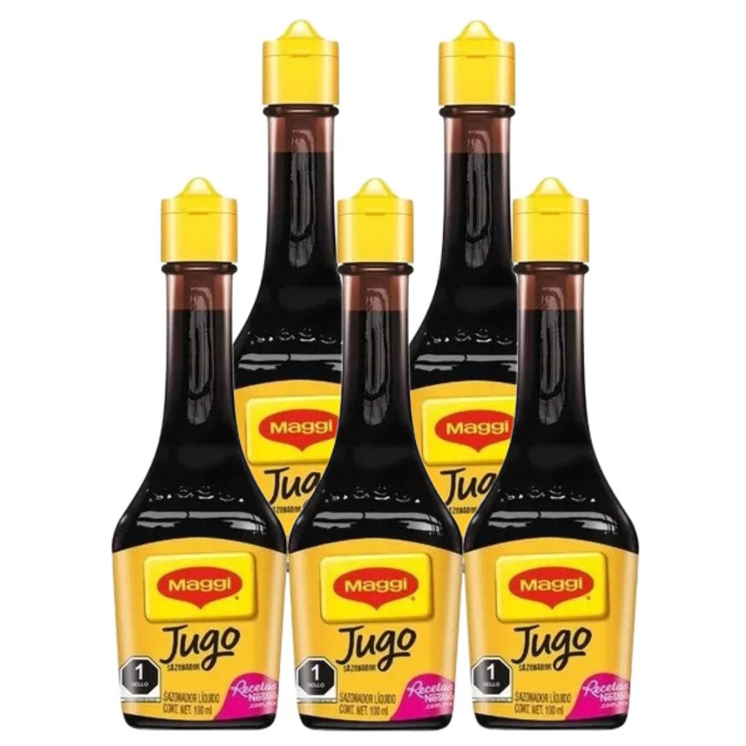 Jugo Sazonador Maggi 5 Pz de 100ml Salsa Maggi