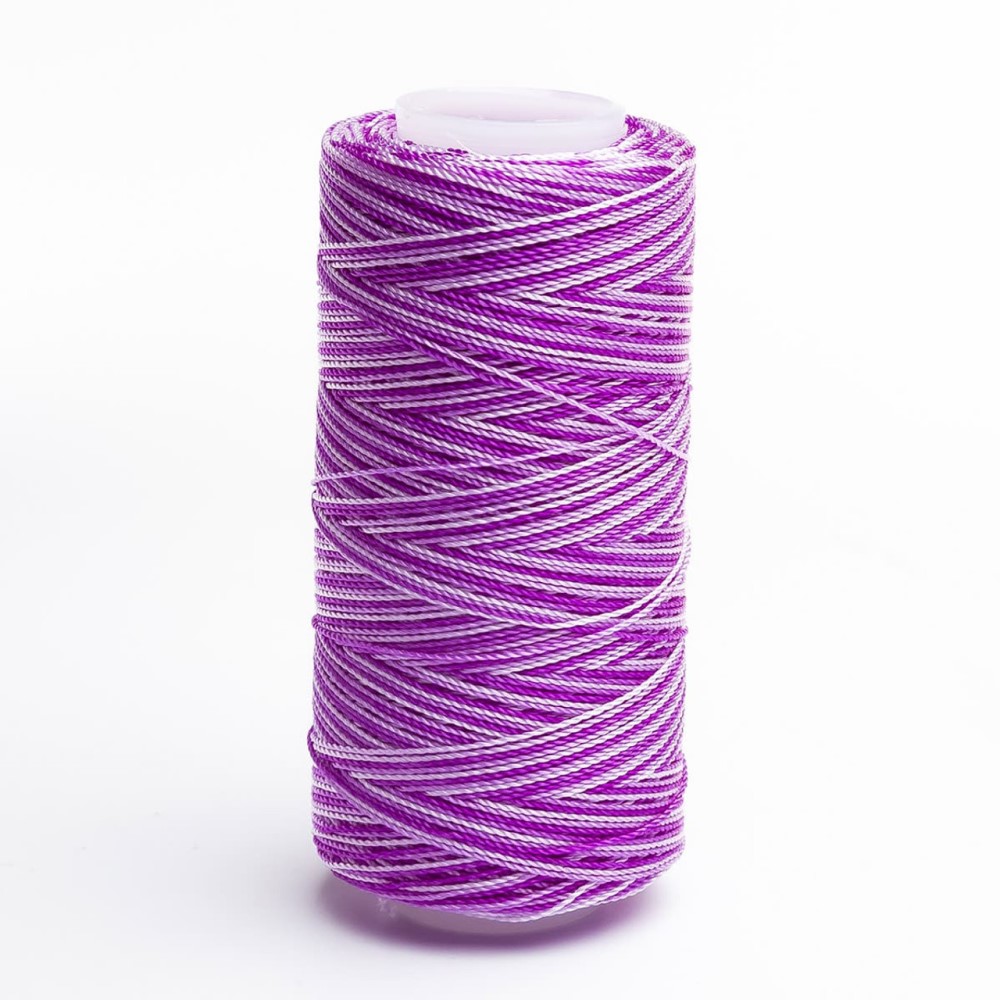 Caja 6 Pzs Hilo Crochet Nylon Morado/Blanco Selanusa