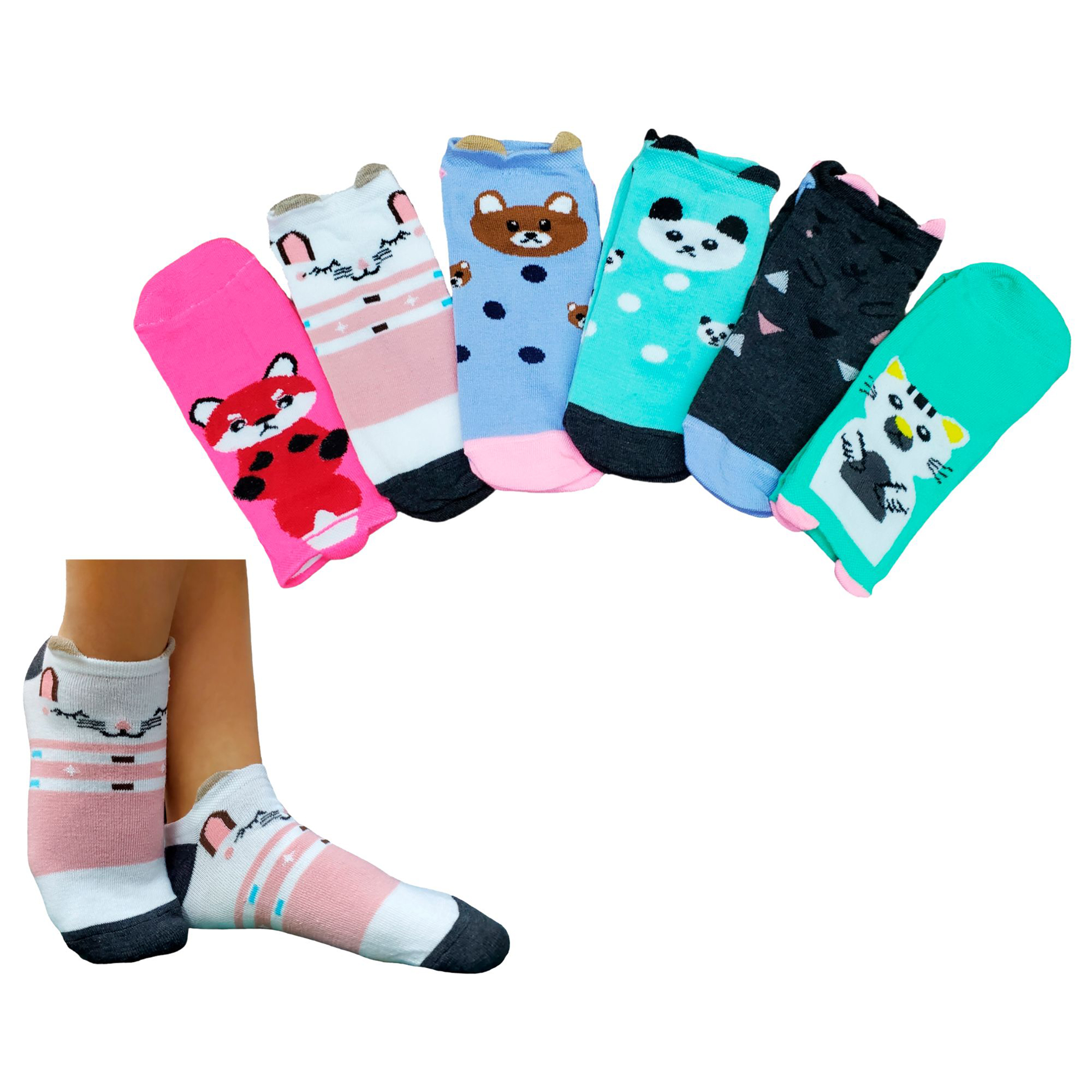 Tines De Animalitos Con Orejitas Dama 12 Pares