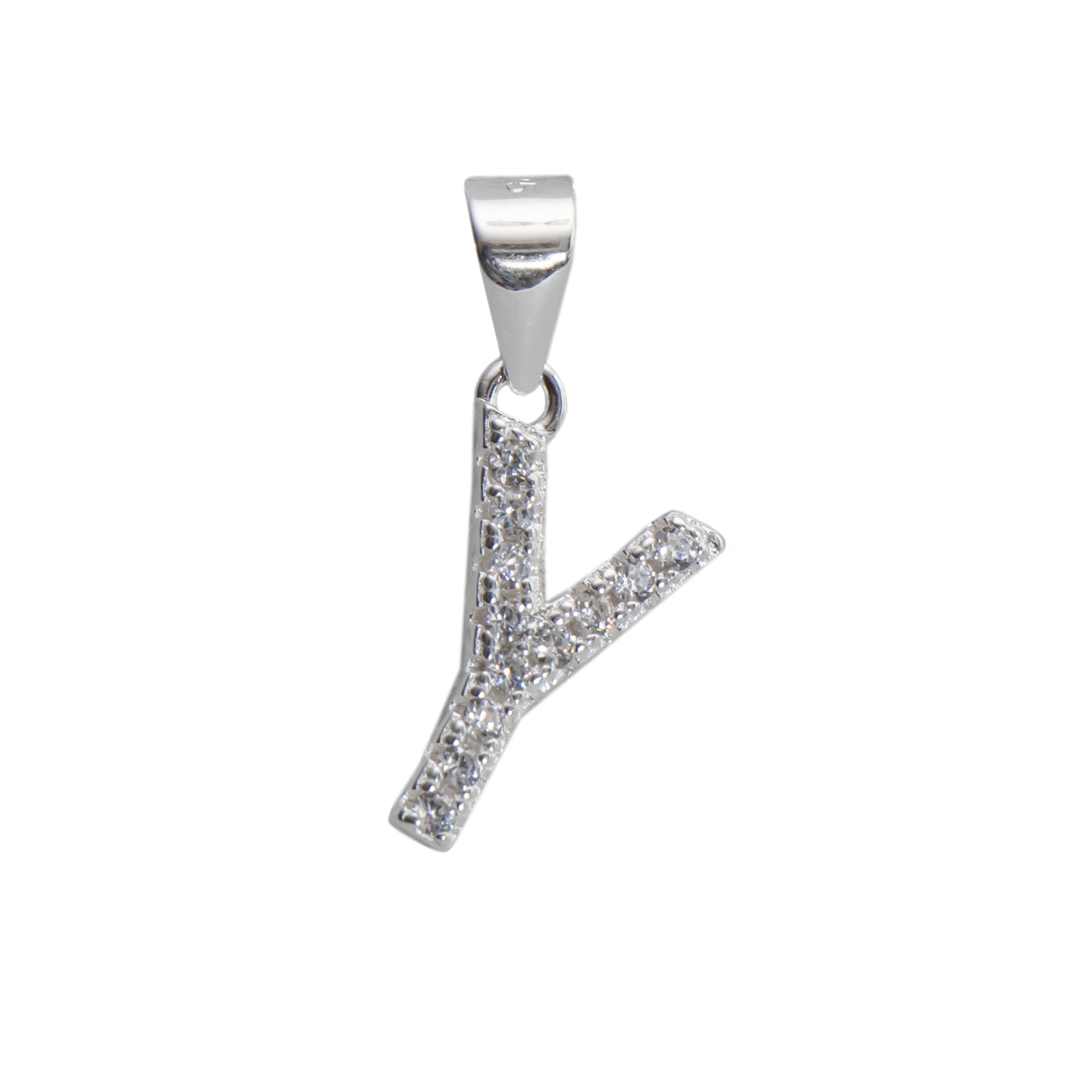 Dije letra Y abecedario plata 925 + cadena plata 925 inicial