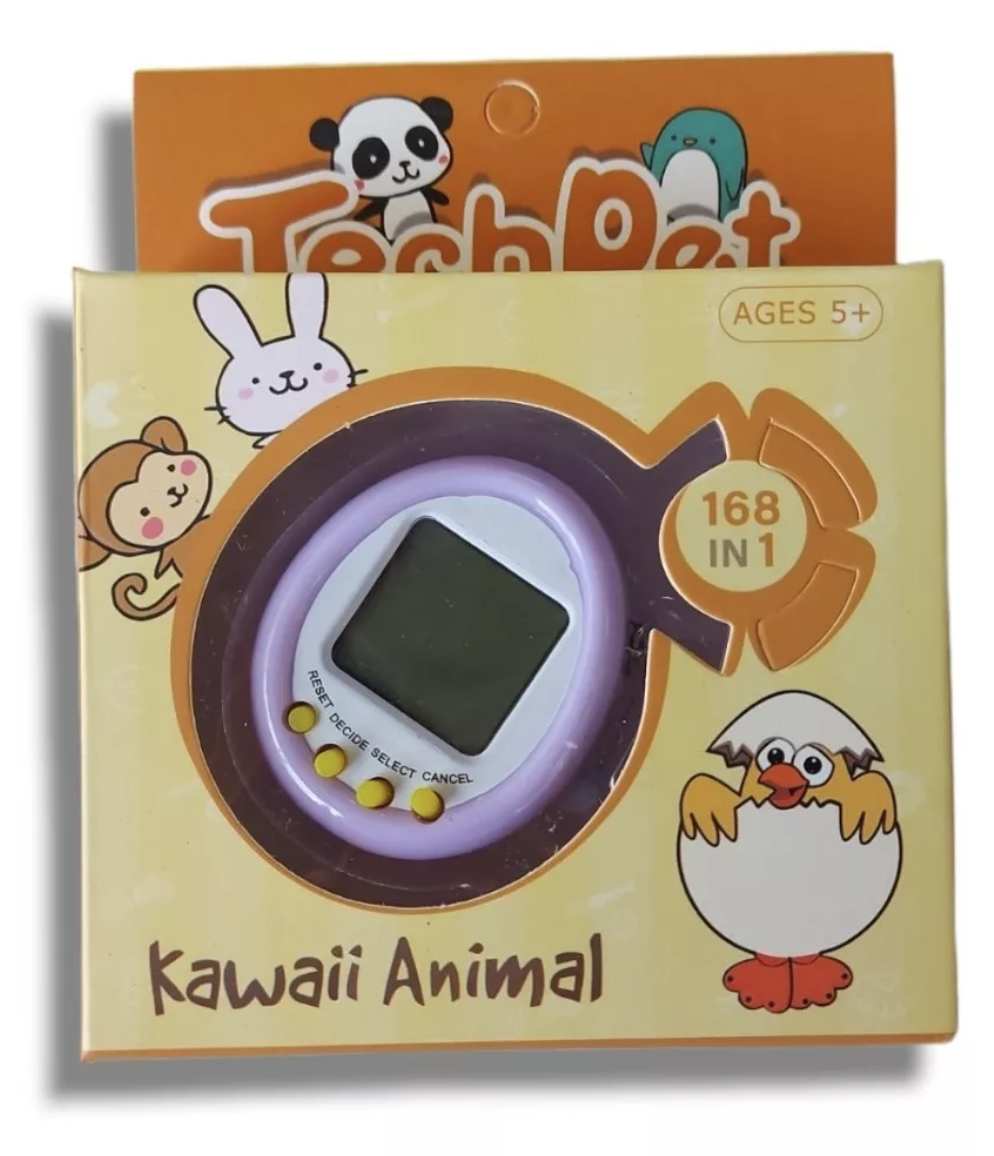 Techpet Colors Tamagotchi Juego Virtual Retro 168 Mascotas lila