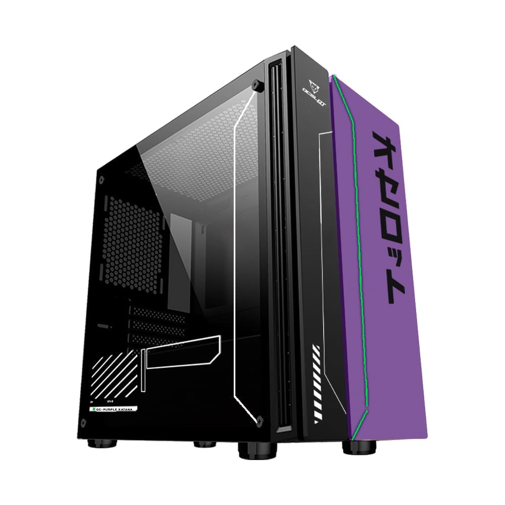 Gabinete Ocelot Gaming Purple Katana mATX, Cristal Templado, sin Fuente ...