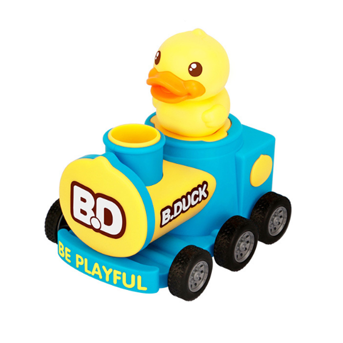 Mini Tren De Juguete Fricción Azul Feliz Niño B. Duck