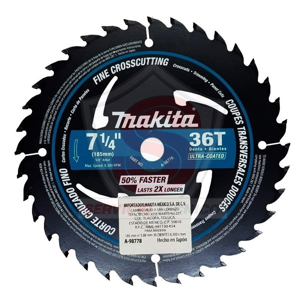 Disco Sierra Circular 7-1/4x5/8x36th M-force A-98778 Makita