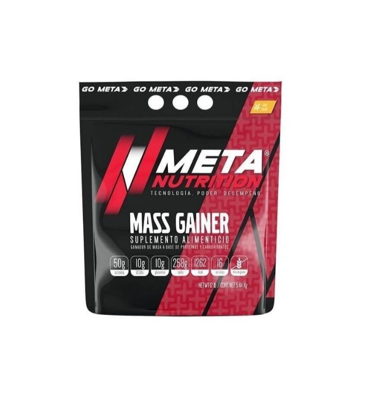 Mass Gainer 12lbs Meta sabor fresas con crema