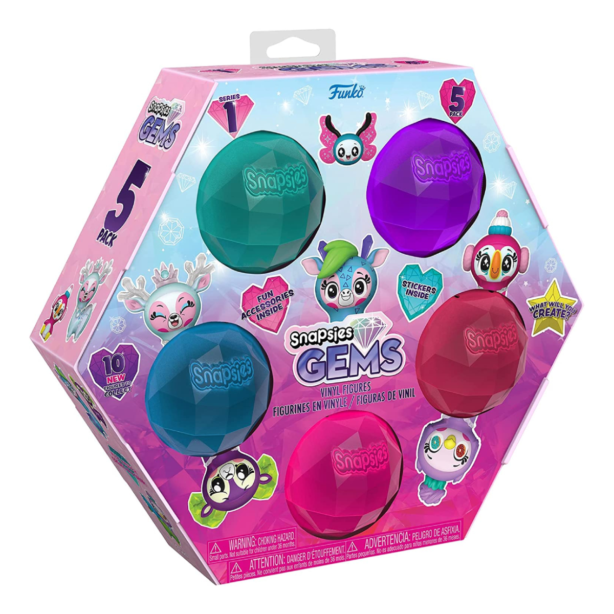 Funko Snapsies Gem Serie - 5 Pack Mini figura