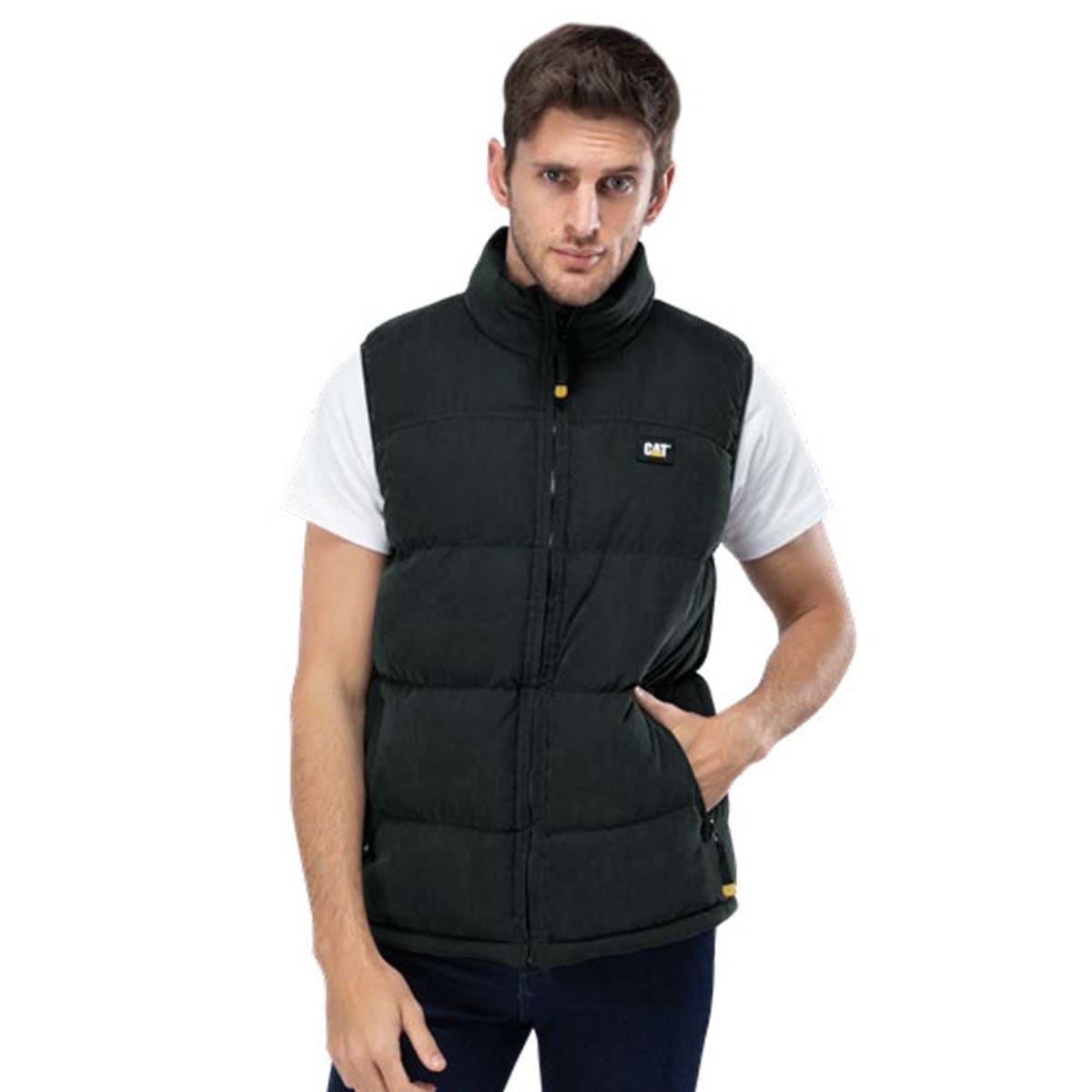 Chaleco Basic Caterpillar, color negro, para hombre, mod. 1083276