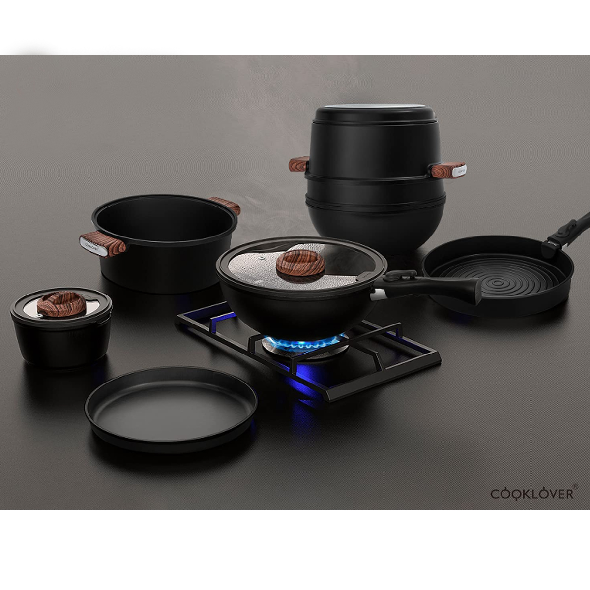 Juego De Ollas Y Utensilios De Cocina 13 Piezas Cook Lover